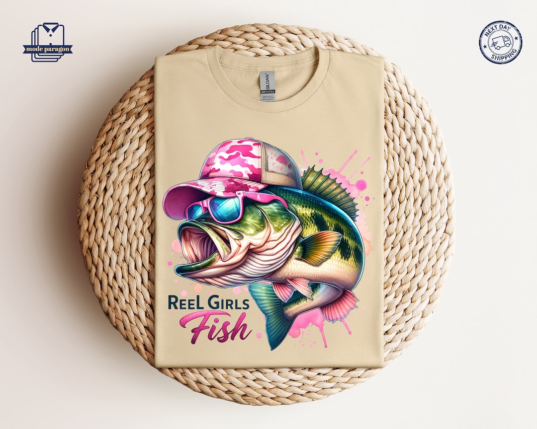 Reel Girls Fish Shirt, Women Fishing Sweatshirt, Largemouth Bass Hoodie ...