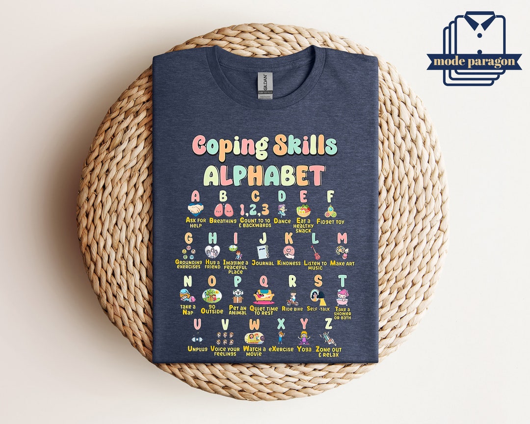 Coping Skills Alphabet Shirt, ABC Coping Skills Sweatshirt, Mental ...