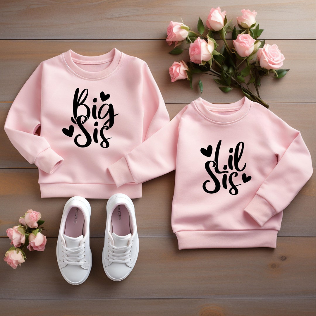 Personalized Big Sis Lil Sis Shirts, Little Sister Sweatshirt, Custom ...
