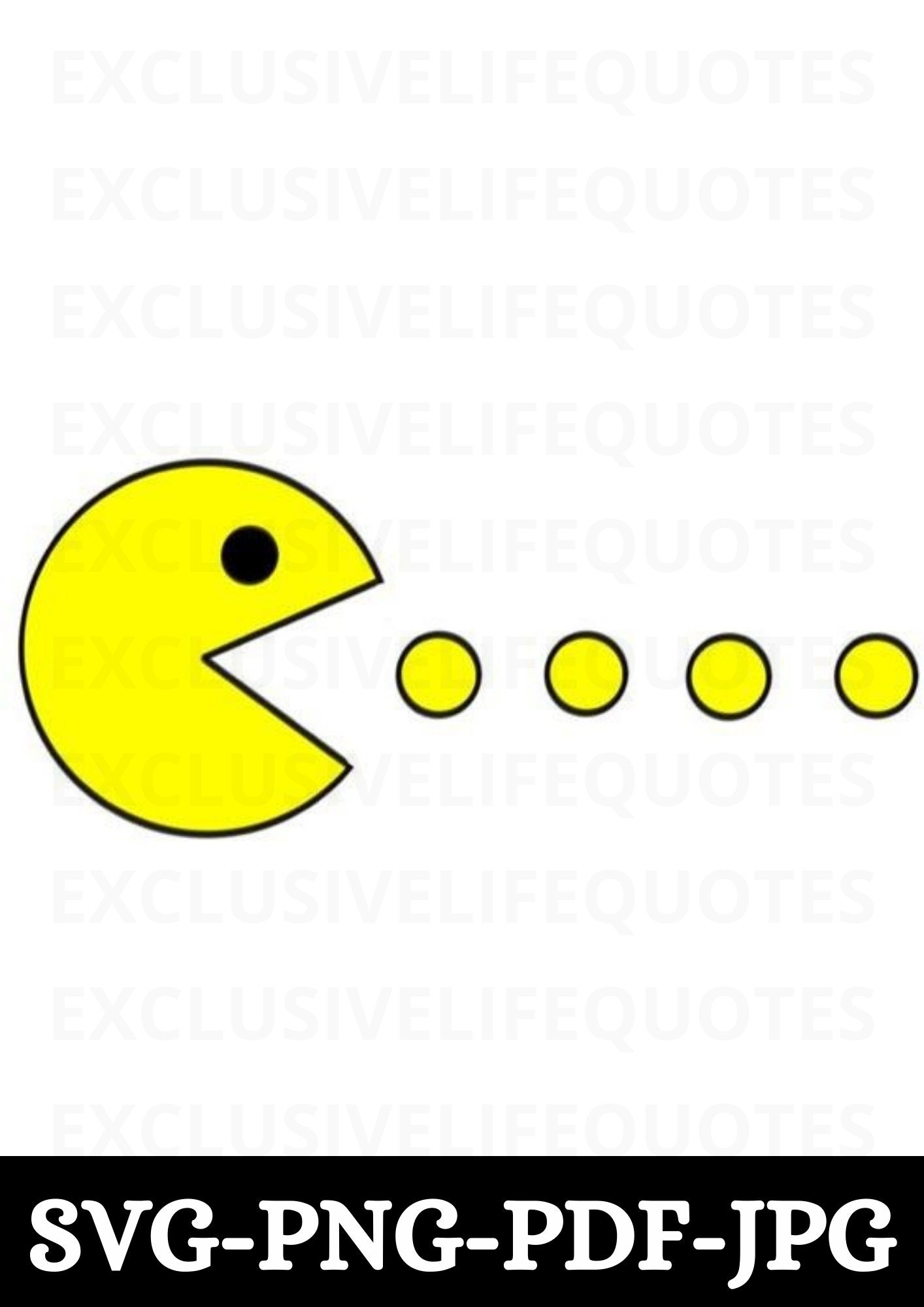 Pacman, Silhouette, Sticker, Instant Download, Cricut SVG, Cutted File ...