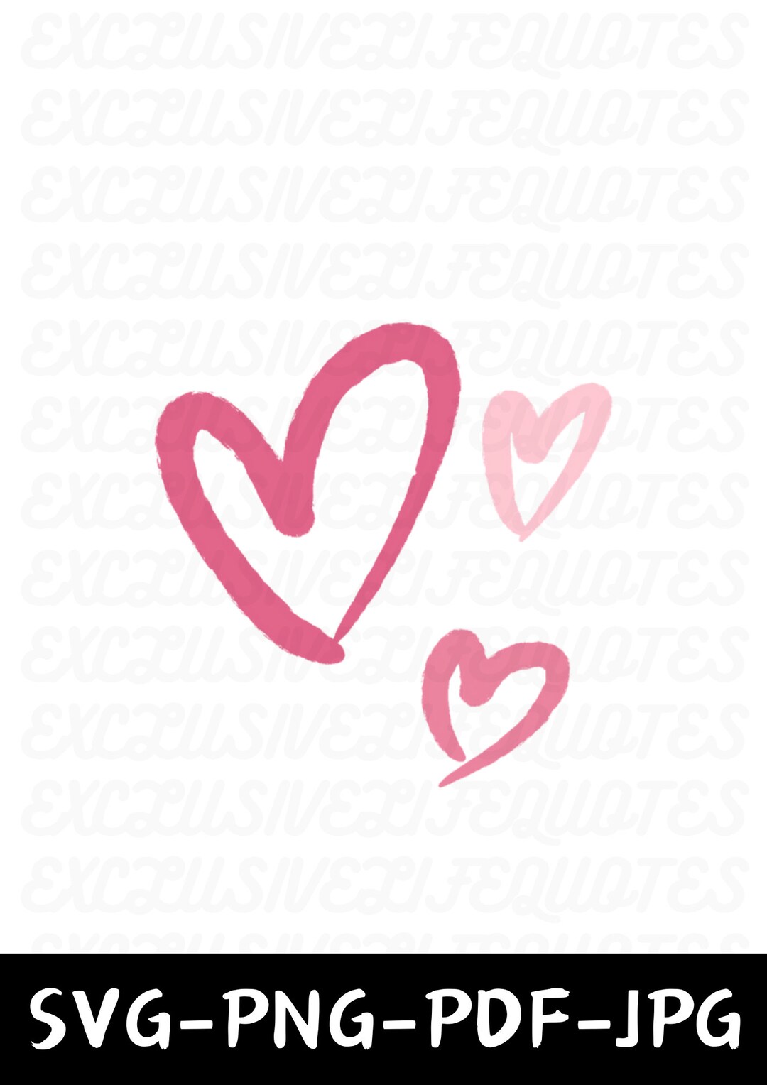 Pink Hearts, Valentine, Digital Print, Download, SVG, Instant Download ...