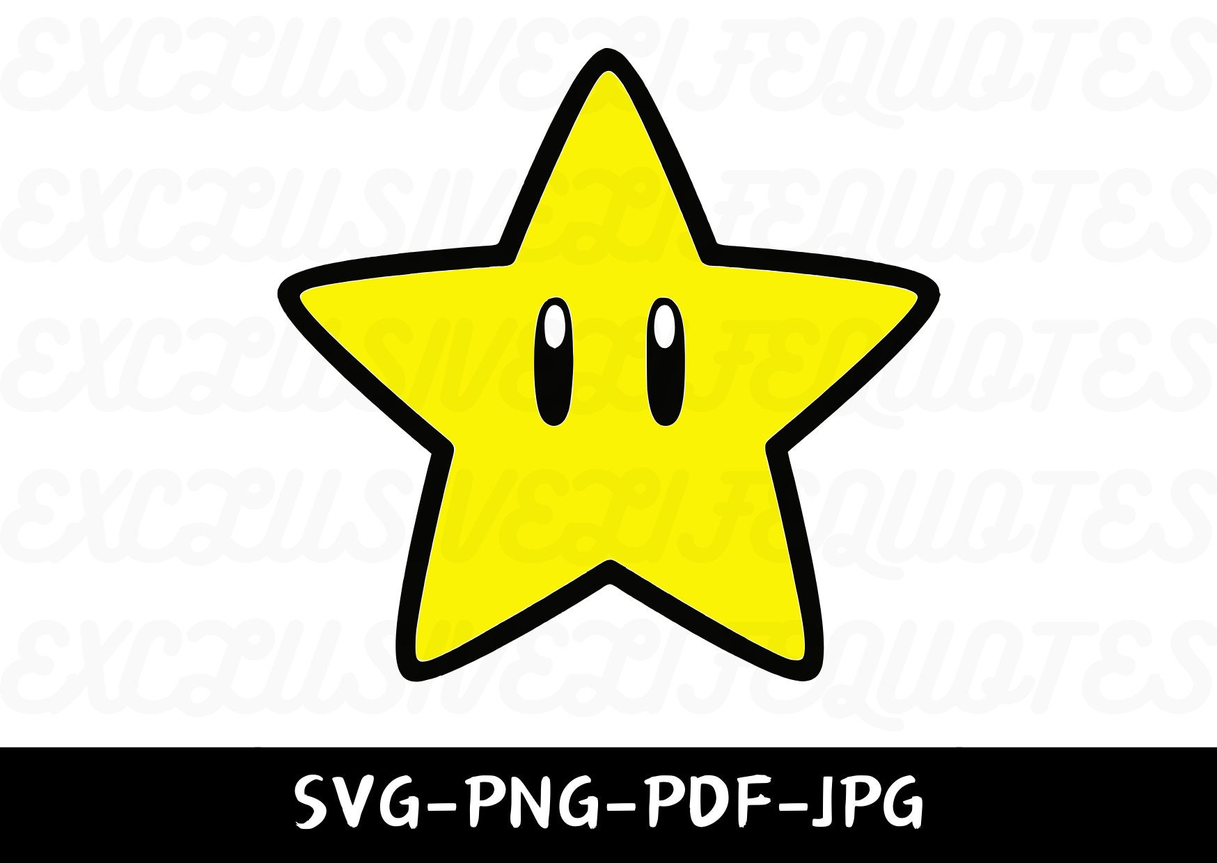 SVG Super Star, Mario Bros, Homemade, Digital Print, Instant Download ...