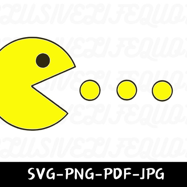 Pacman Svg - Etsy