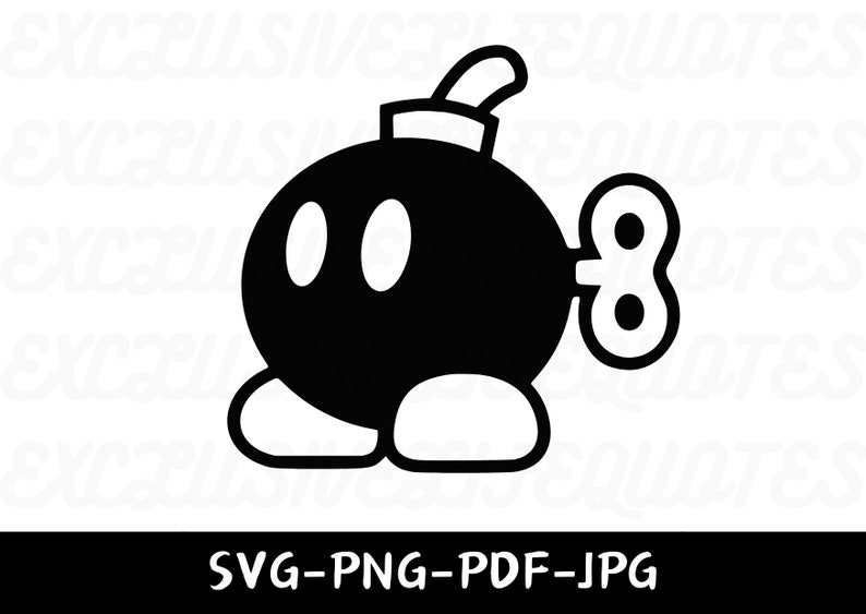 SVG Super Mario Bomb, Design, Digital Instant Download, Explosion ...