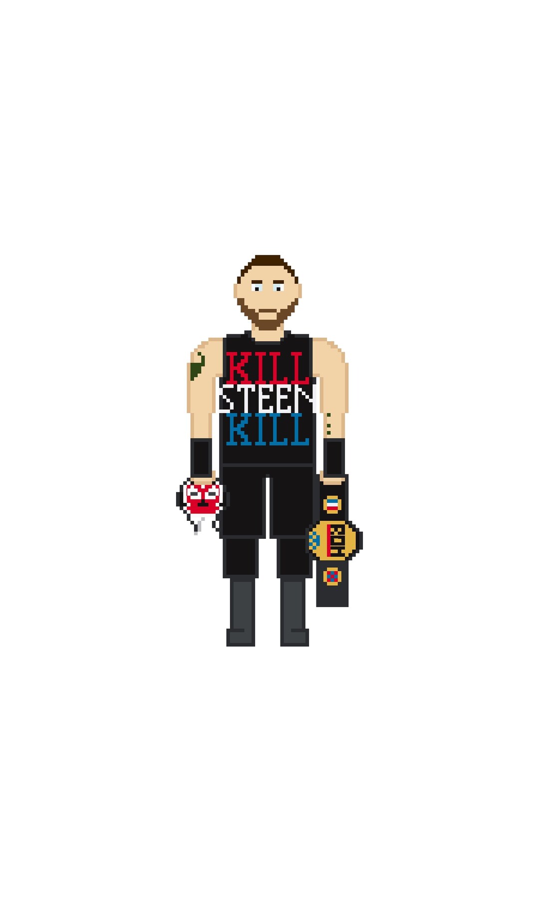 Kevin Steen ROH 2012 Cross Stitch Pattern, Professional Wrestling Cross ...
