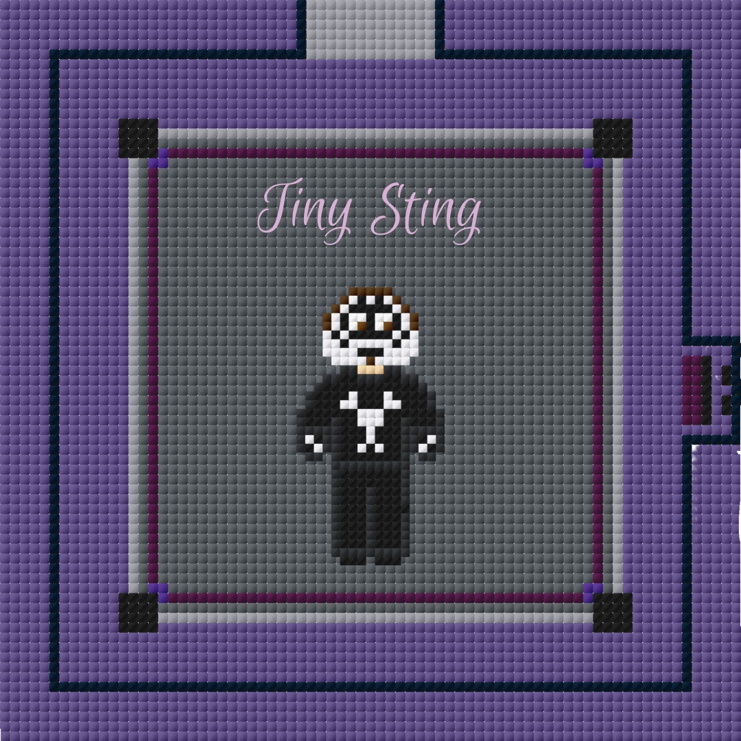 Tiny Sting Cross Stitch Pattern, Professional Wrestling Cross Stitching ...