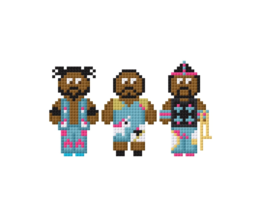 Tiny New Day Cross Stitch Pattern, Professional Wrestling Cross ...