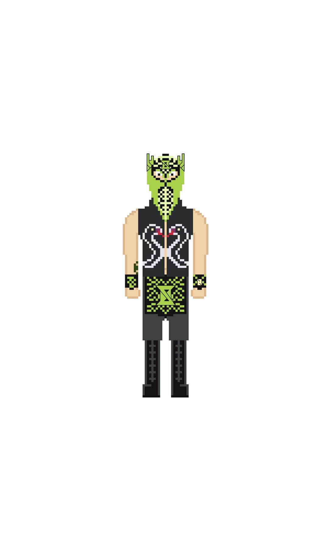 Serpentico Cross Stitch Pattern, Professional Wrestling Cross Stitching ...