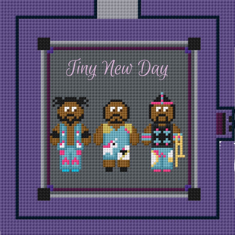Tiny New Day Cross Stitch Pattern, Professional Wrestling Cross ...