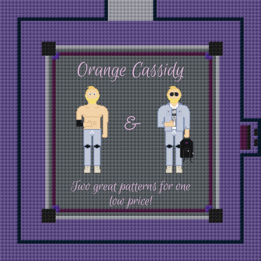 Orange Cassidy Cross Stitch Pattern Professional Wrestling - Etsy