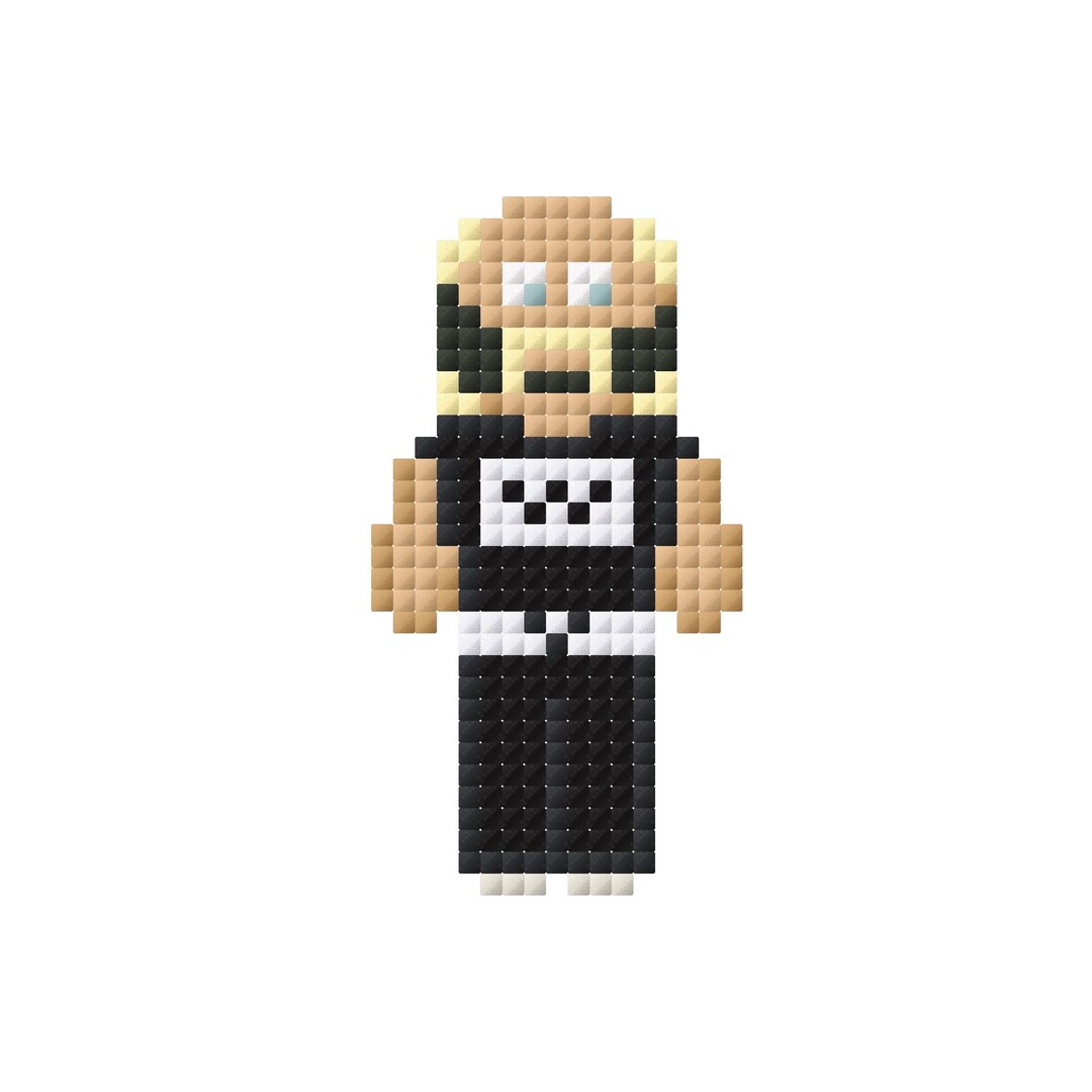 Tiny Hollywood Hogan Cross Stitch Pattern, Professional Wrestling Cross ...