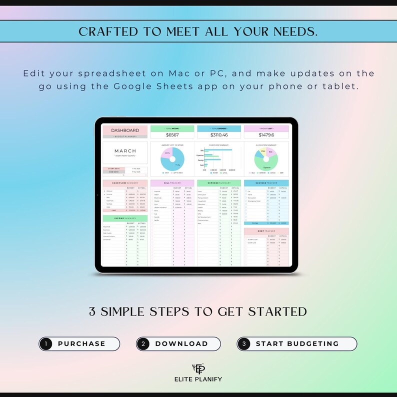 2026 Budget Planner Google Sheets | Monthly, Weekly & Biweekly Budget ...