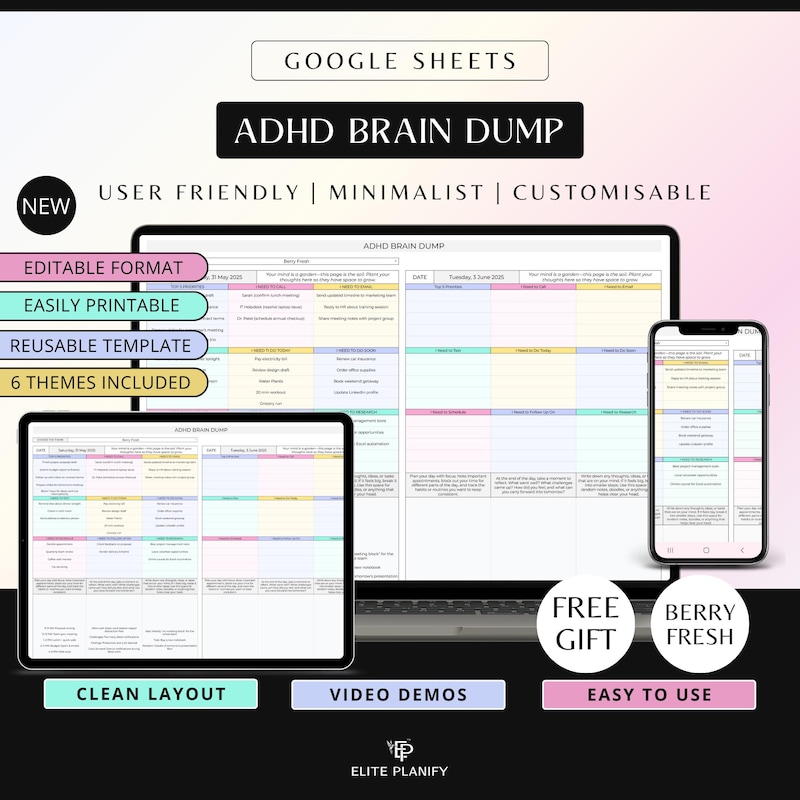 Monthly Weekly Brain Dump - Etsy