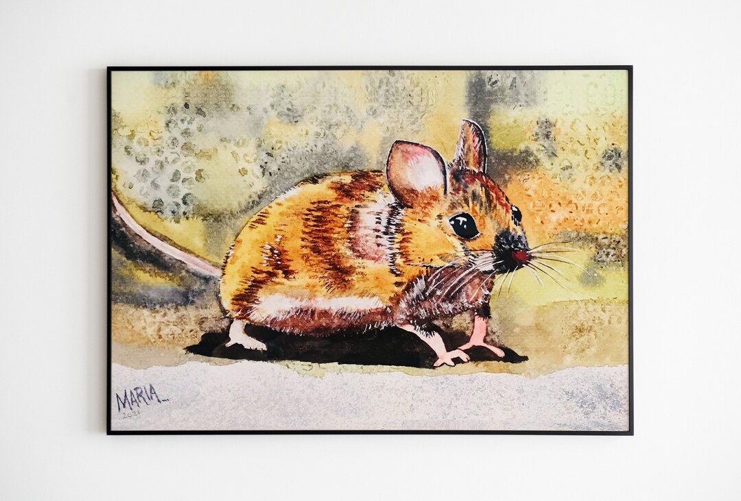 Field Mouse Watercolour Digital Art Print Original Hand Painted Instant ...