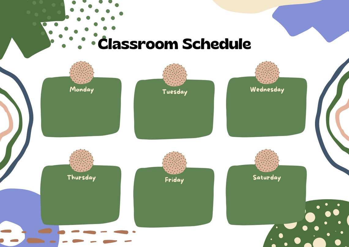 Classroom Schedule , Classroom Decor ,schedule Poster ,classroom ...