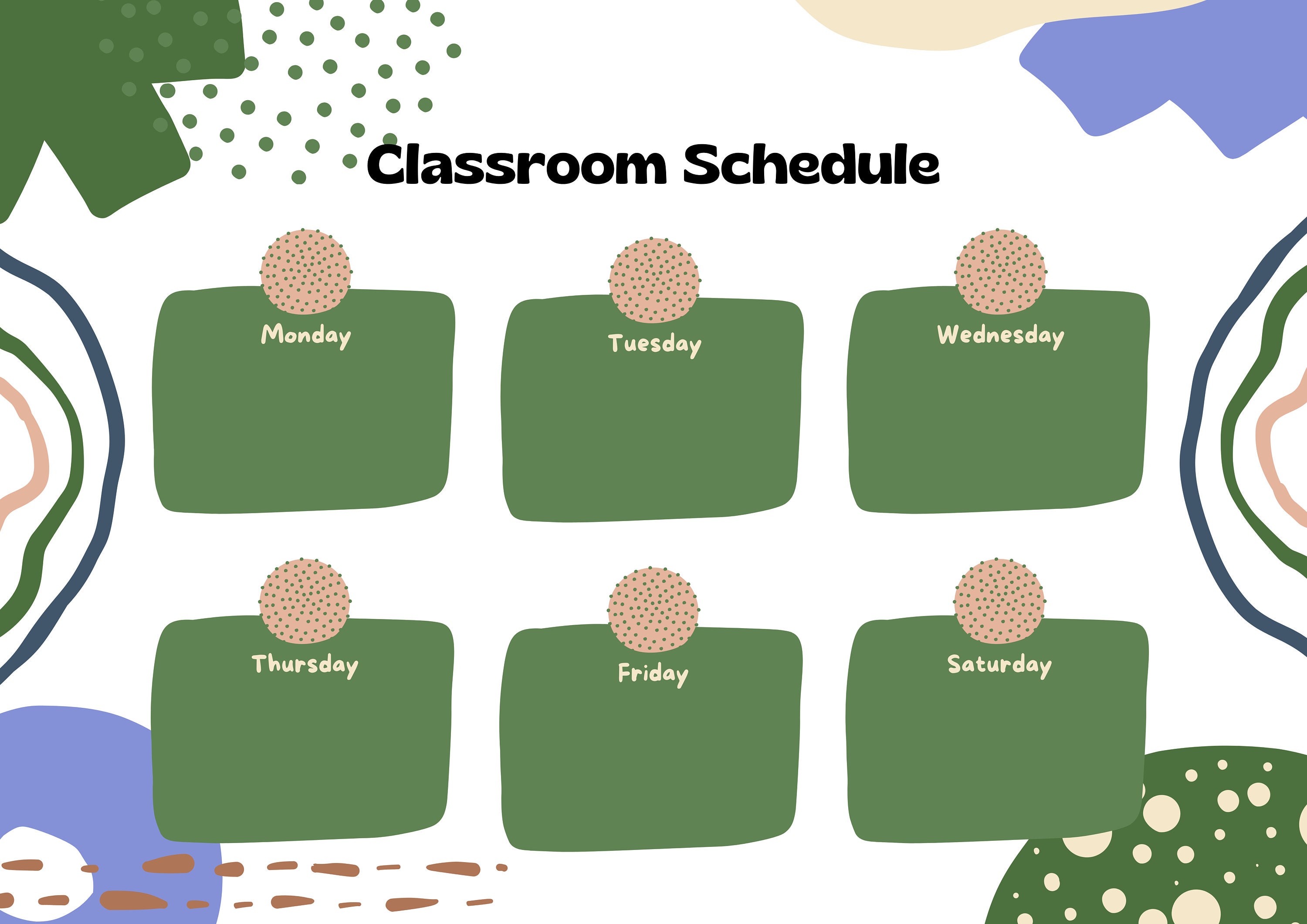 Classroom Schedule , Classroom Decor ,schedule Poster ,classroom ...