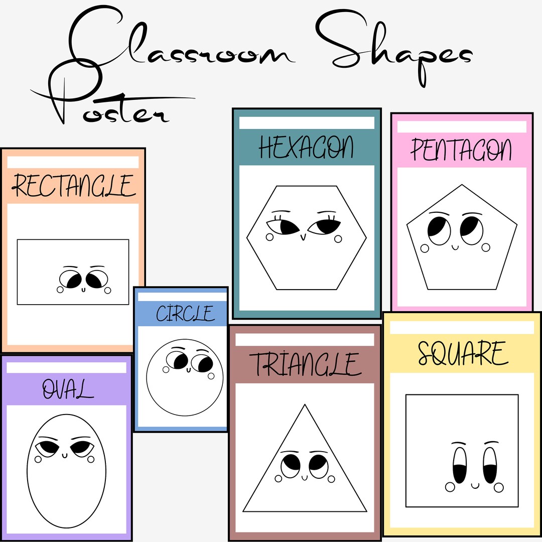 Classroom Shapes Poster , Classroom Decor, Classroom Poster - Etsy