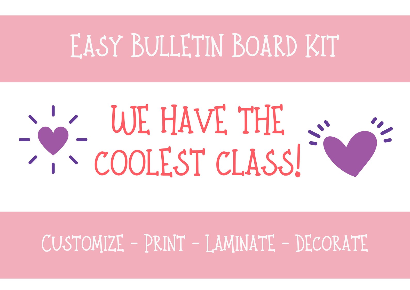 Classroom Bulletin Board Kit , Classroom Decor , Classroom Valentines ...
