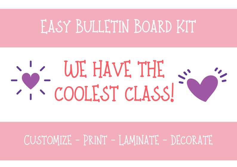 Classroom Bulletin Board Kit , Classroom Decor , Classroom Valentines ...
