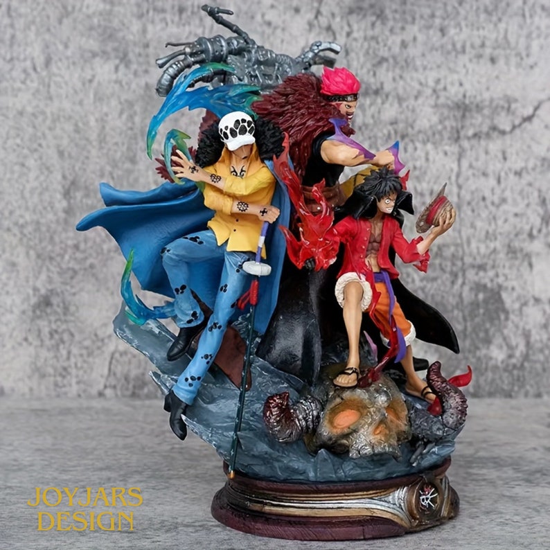 One Piece Anime Figure Trafalgar Law & Monkey D. Luffy Kid Collectible ...