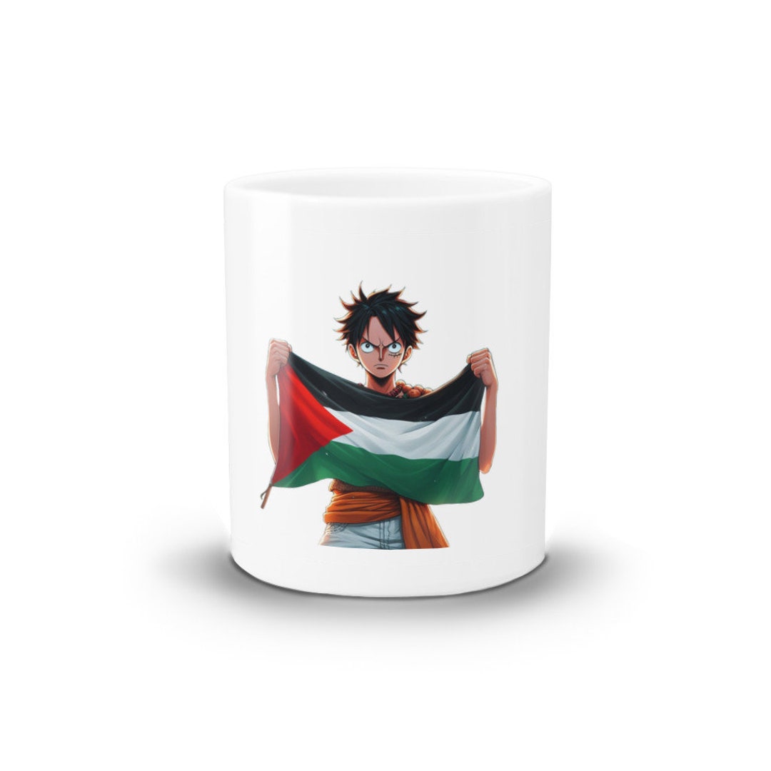 Luffy One Piece Mug Palestine Themed Palestine Map Anime Fan Gift - Etsy