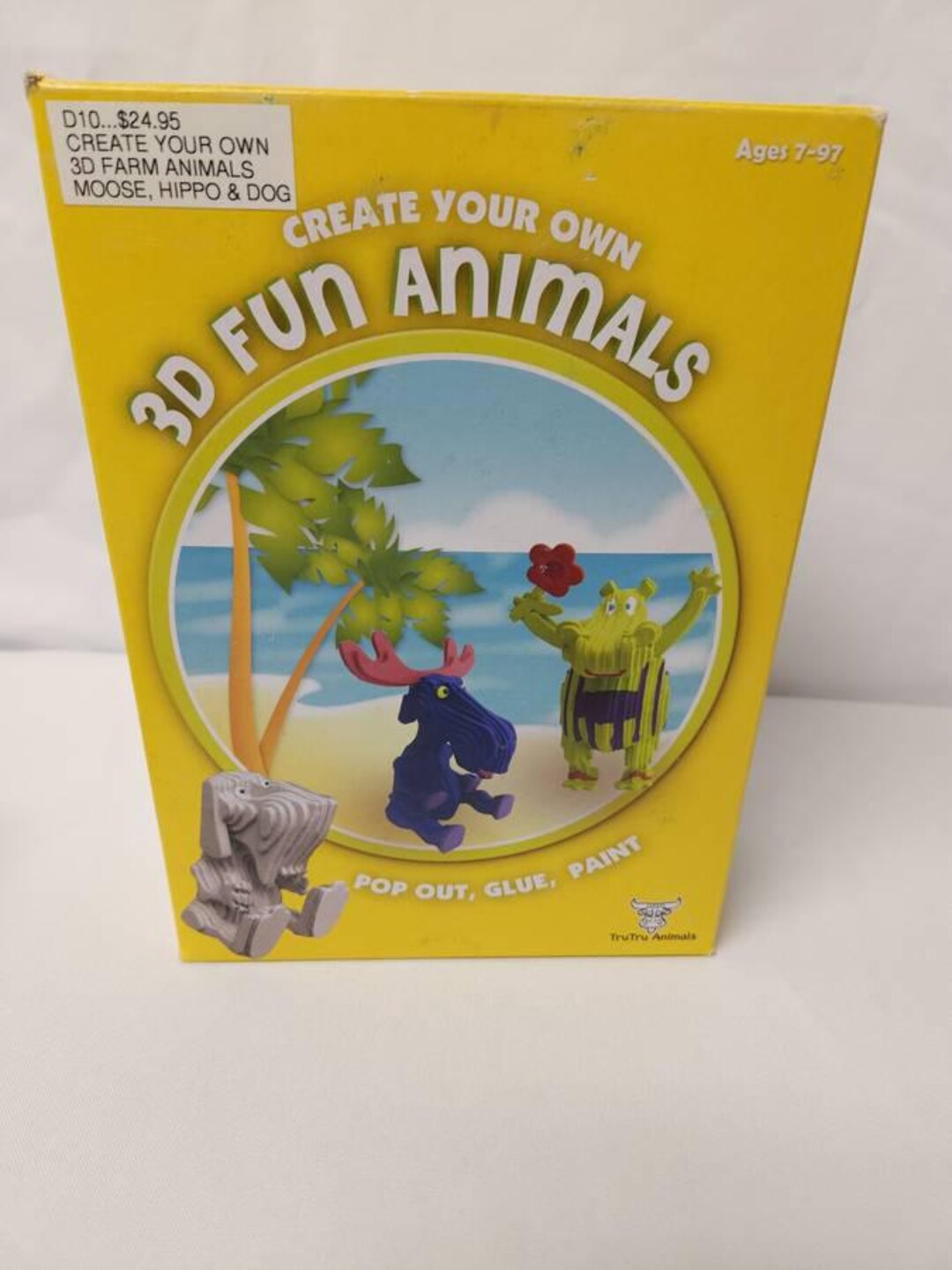 Trutru Animals 3D Modeling Craft Kit Moose, Hippo, and Dog. Craft ...