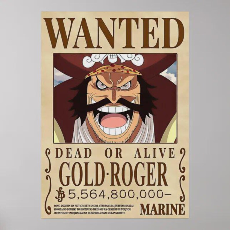 Custom One Piece Wanted Poster Cards - Etsy