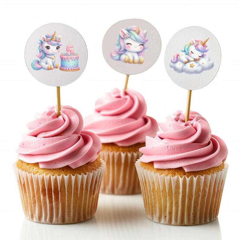 Glittery Birthday Unicorn Clipart Bundle: 33 PNG Files (digital ...
