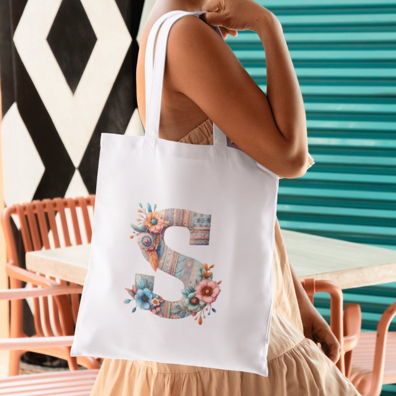 Boho Letters and Numbers Clipart PNG Bundle, A-Z Letters, 0-9 Numbers ...