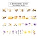 Watercolor Bee Clipart Bundle, Bee Themed Clipart, Floral Clipart ...