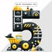 Construction Birthday Party Clipart: Trucks, Numbers (digital Download ...