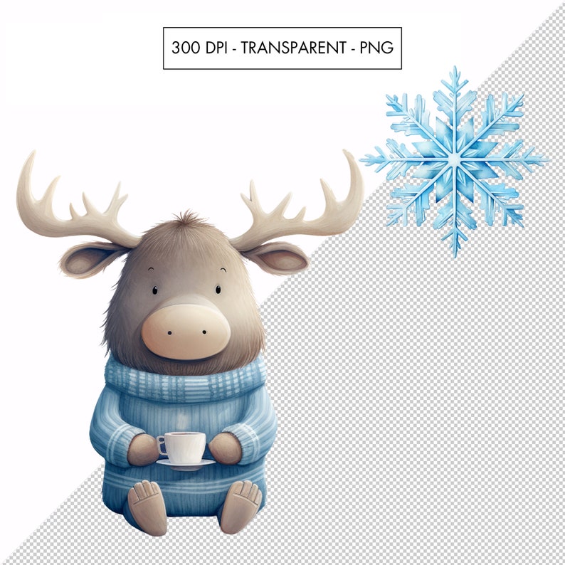 Watercolor Winter Animals Clipart, Winter Wonderland Graphics (digital ...