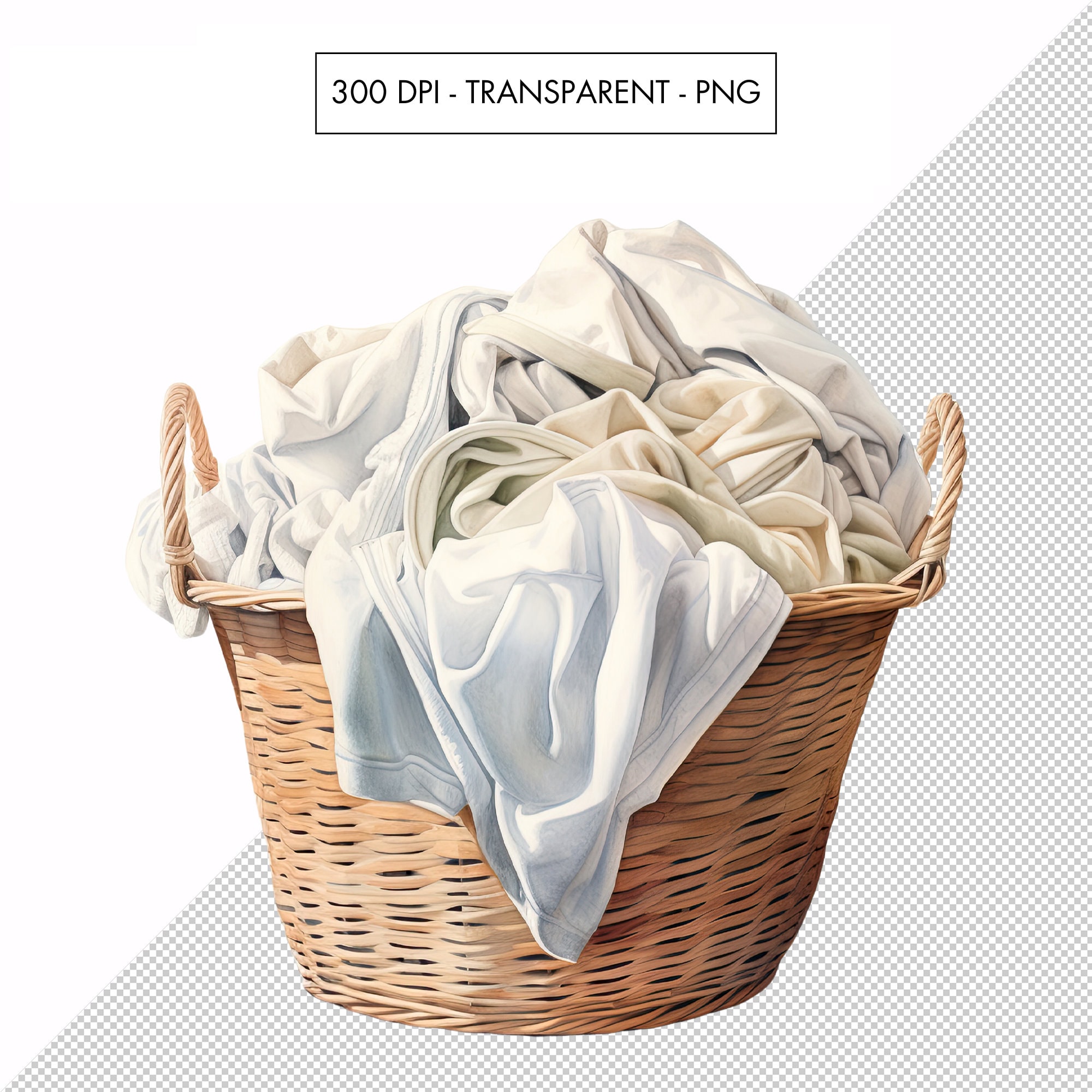 Watercolor Housekeeping Clipart Bundle: 58 PNG Files (commercial Use ...