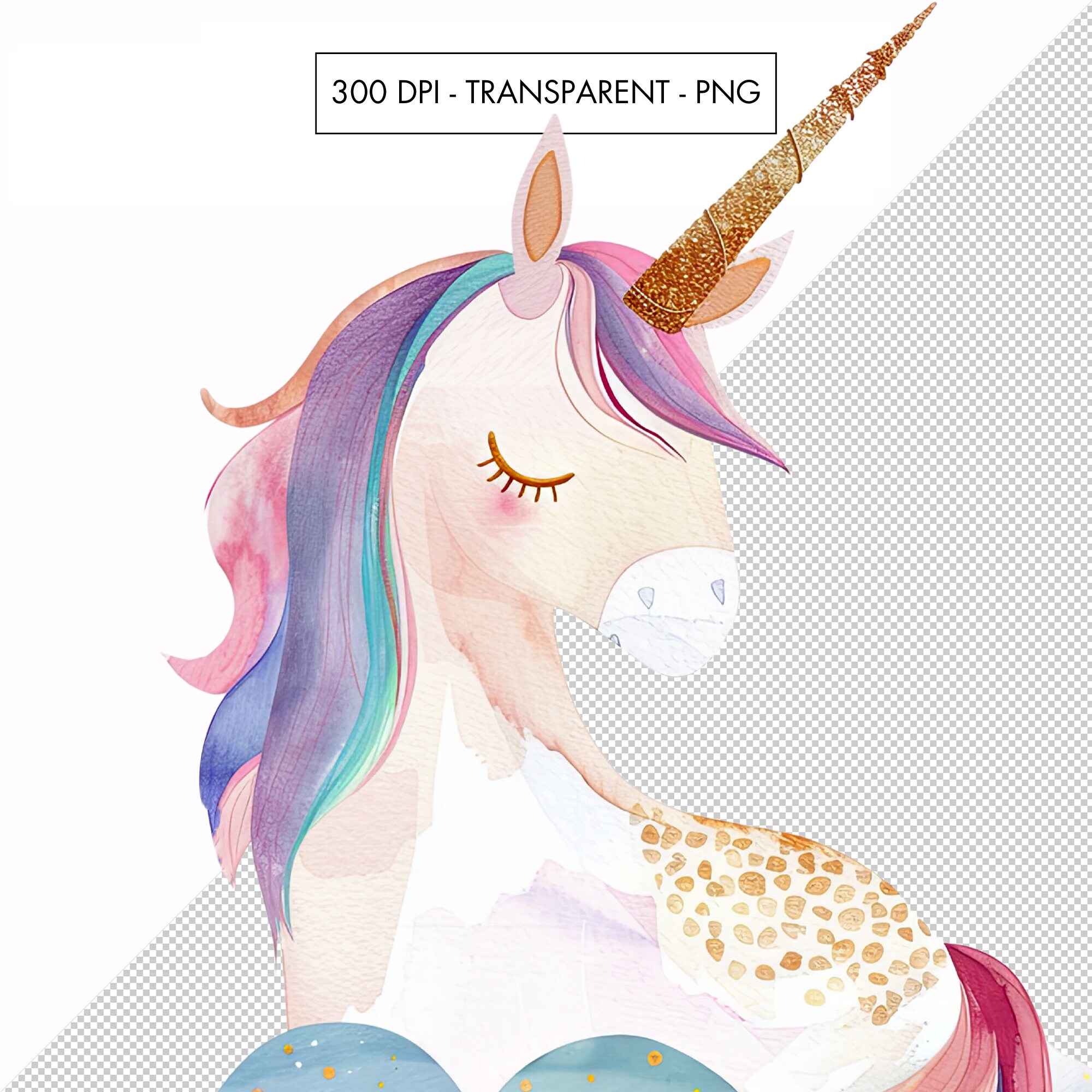 Pastel Unicorn Clipart, Unicorn Watercolor Clipart Png, Pastel ...
