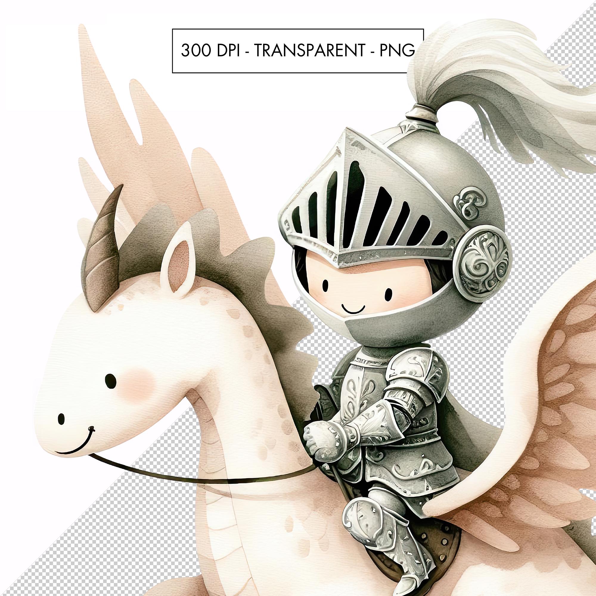 Cute Knight and Dragon Clipart Bundle, Medieval Knight, Medieval Castle ...