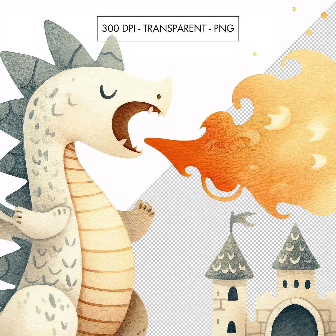 Cute Knight and Dragon Clipart Bundle, Medieval Knight, Medieval Castle ...