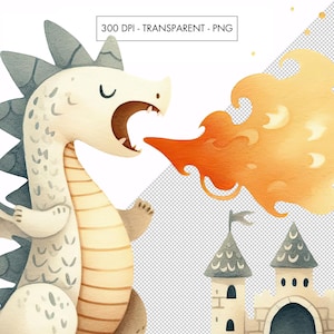 Cute Knight and Dragon Clipart Bundle, Medieval Knight, Medieval Castle ...