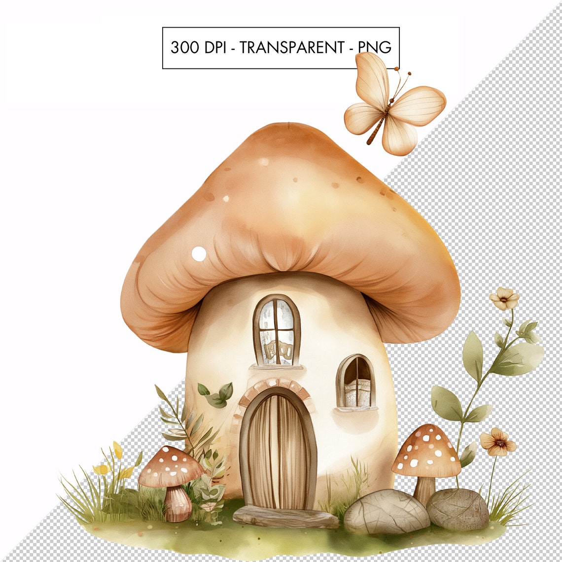 Watercolor Cute Baby Fairy Clipart Bundle, Neutral Watercolor Fairy ...