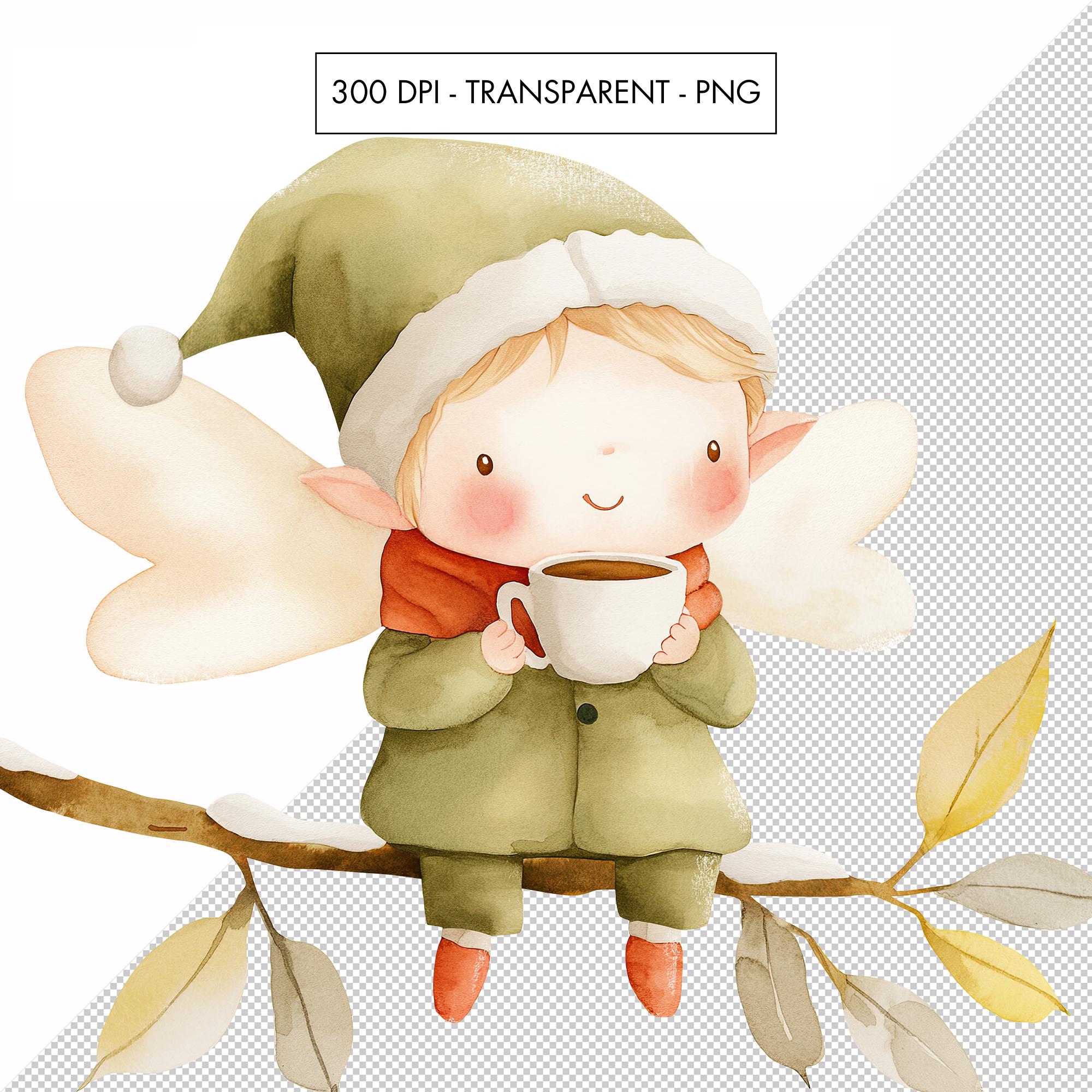 Watercolor Christmas Elf Clipart Bundle: 39 PNG Files (commercial Use ...
