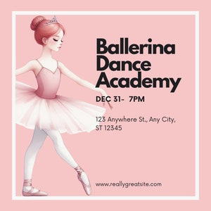 Watercolor Ballerina and Swan Clipart, Pink Ballerina Clipart, Swan ...