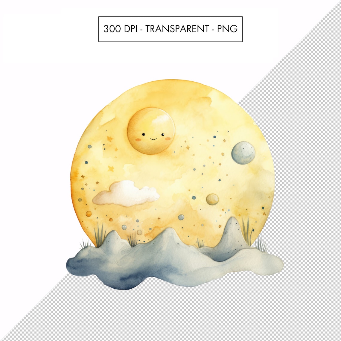 Watercolor Cute Astronaut and Space Clipart Bundle, Astronaut Nursery ...