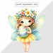 Watercolor Easter Fairy Clipart Bundle: Bunny, Eggs, Garden (PNG ...
