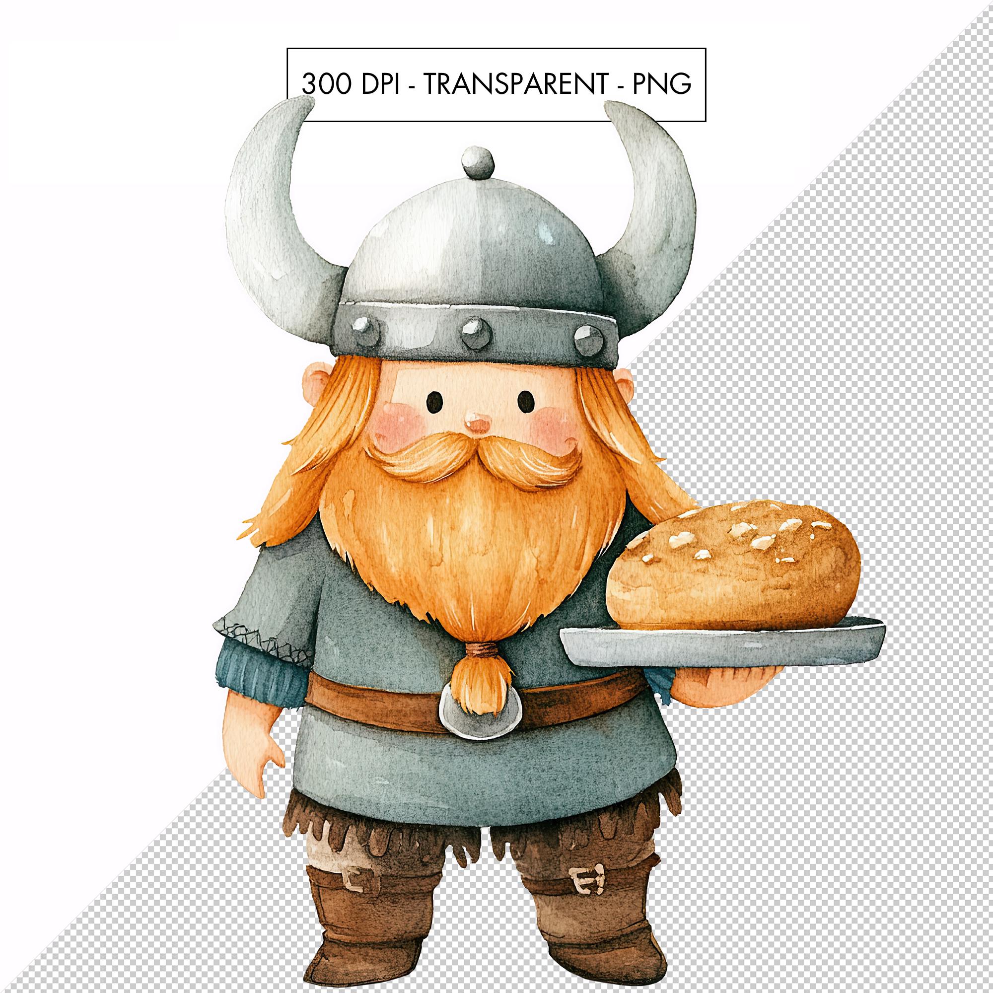 Watercolor Cute Vikings Clipart Bundle, Boy and Girl Viking Png ...