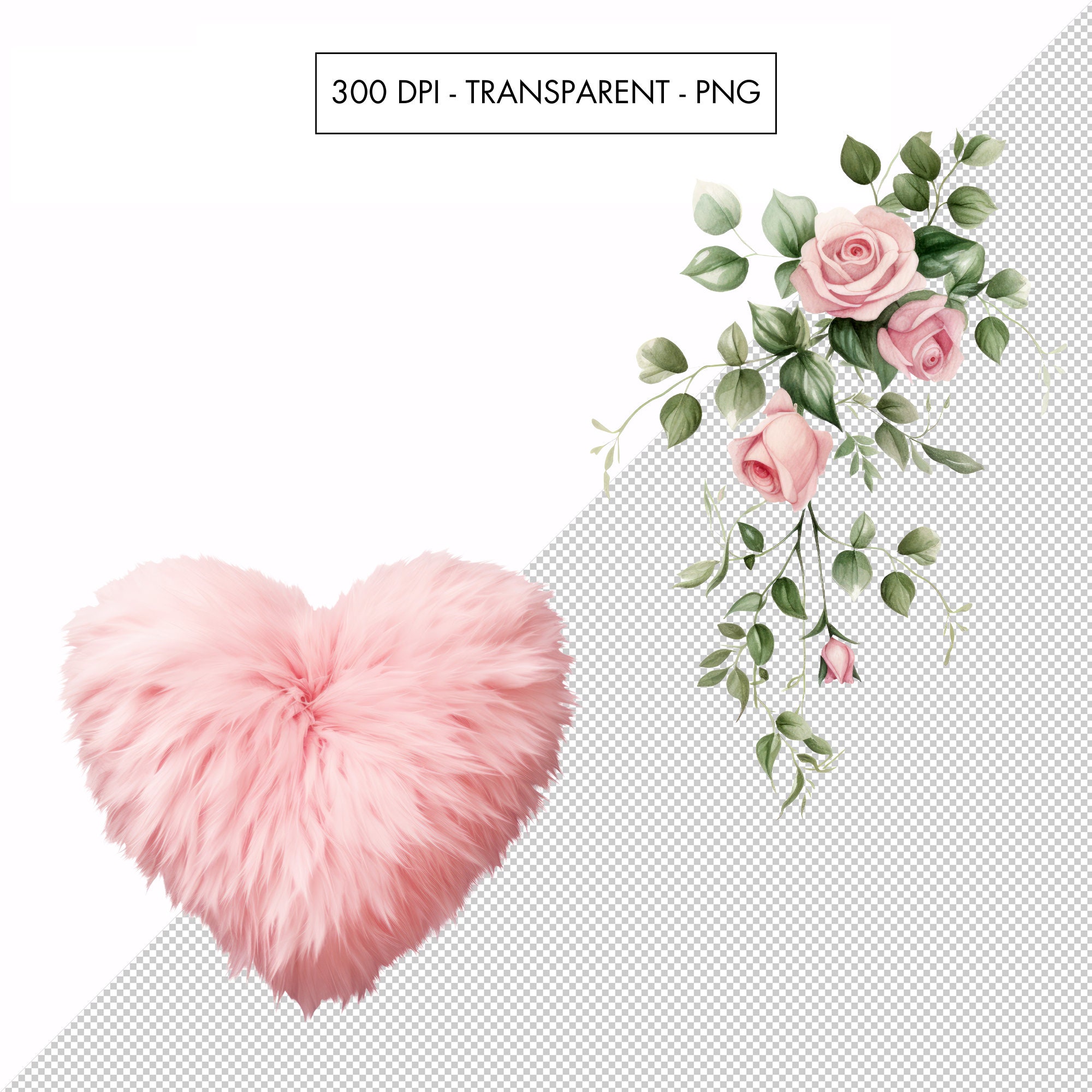 Watercolor Pink Valentines Day Clipart, 36 Watercolor Pink Valentine ...