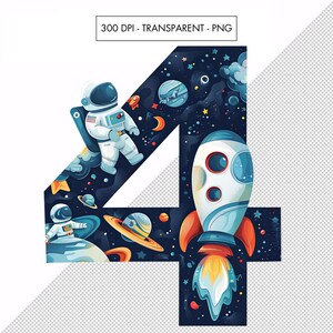 Watercolor Space Alphabet Clipart: Rocket & Astronaut Letters (digital ...