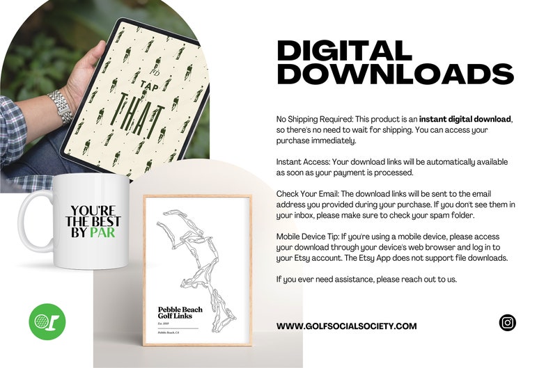 Tara Iti Golf Club | Printable Poster, Printable Art, Digital Download ...