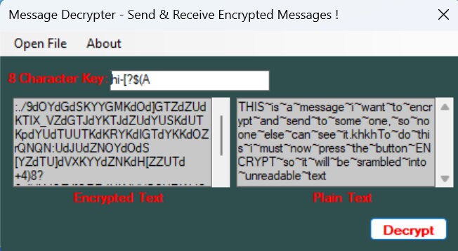 Message Text Encrypter Software Instant Download Software Send Receive Secret Messages