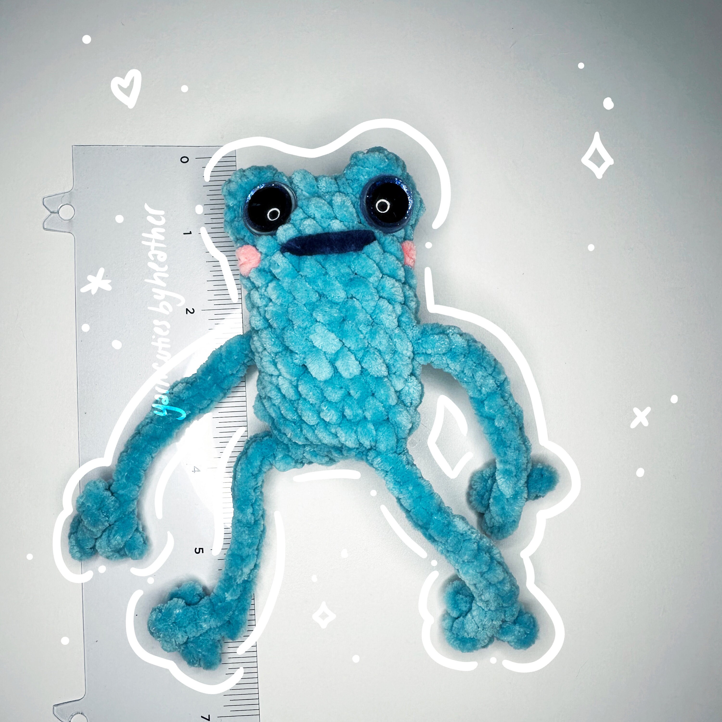 Baby Blue Leggy Frog - Etsy