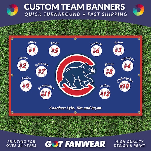 Chicago Cubs Banner - Etsy