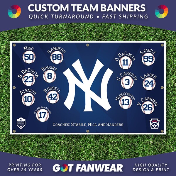 Baseball Team Banner - Etsy